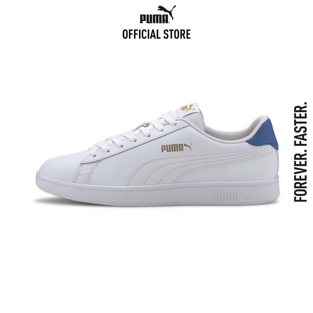 PUMA BASICS - รองเท้ากีฬา Smash v2 สีขาว - 36521518