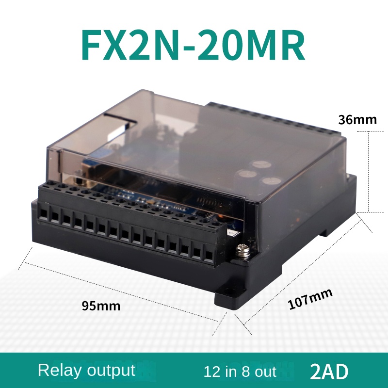 [FX2N] PLC5 FX2N-20MR 12 input 8 output relay 2ad | Tùy chọn FX2N-10/16/20/24/32MR/MT | 2AD ...