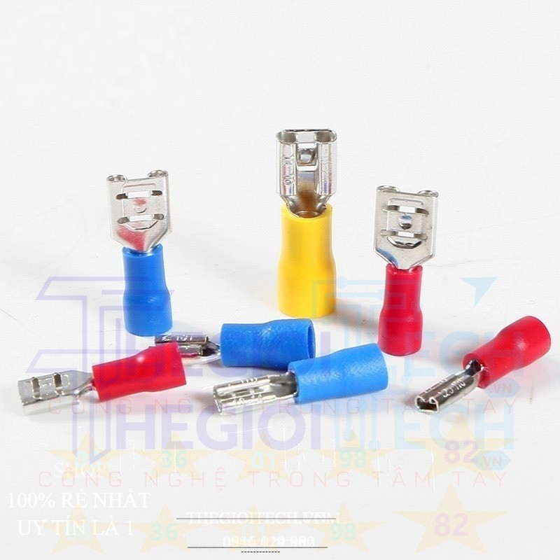 Đầu Cos Ghim Dẹp Đực Cái Bằng Đồng [100 Cái] Cosse Bấm Nối Dây Điện Cắm ...