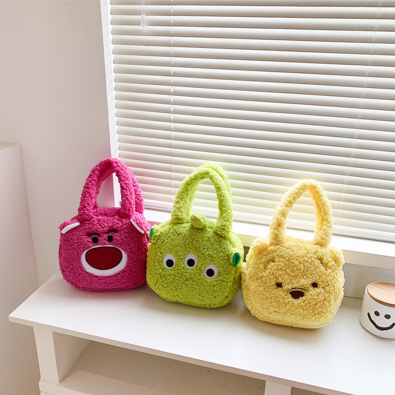 Deguni Anime Plush Pooh Bear Handbag Lotso Alien Cartoon Stuffed Bag ...