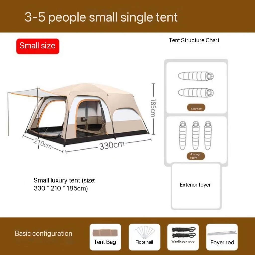Trailblazer Gear Boutique with logo khemah unta Camel Tent 8-12 person ...