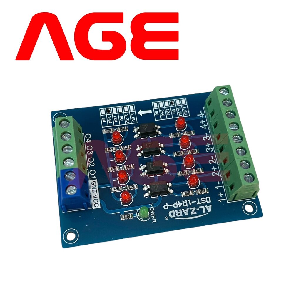 DST-1R4P-P 5VDC เป็น 24VDC PNP 4 ช่อง Optocouplers ออปโต้คัปเปลอร์ ...