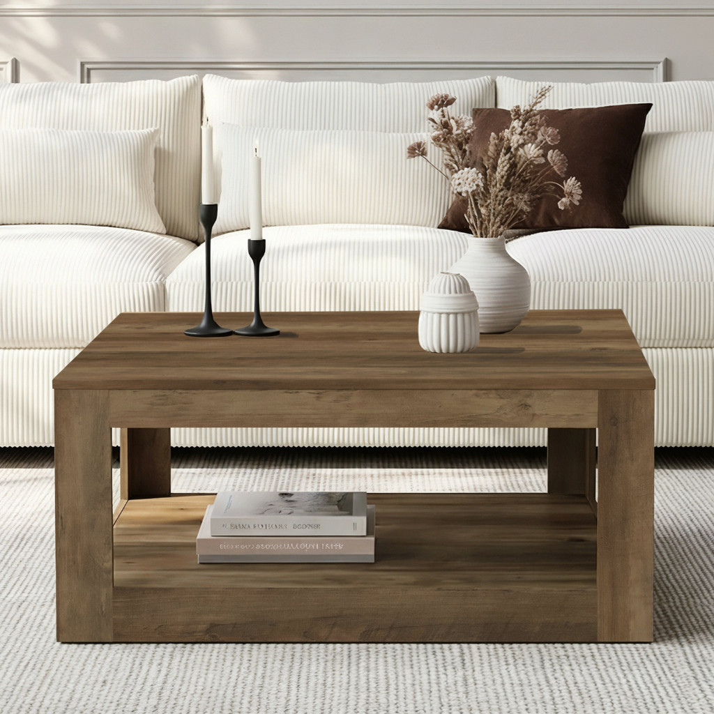 Synergy House Franzt Coffee Table 2.6ft Modern Square Living Room Table ...