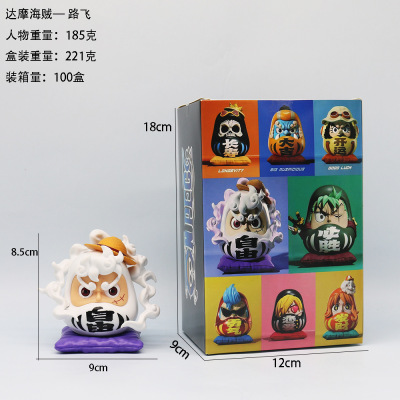 clu ONE PIECE Action Figure Daruma Sanji Luffy and Roronoa Zoro Model ...