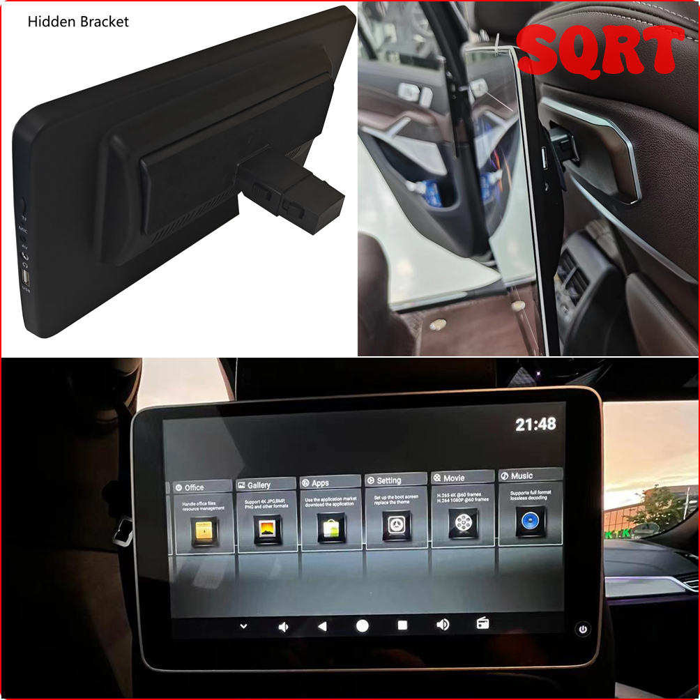 [SQRT] Android 12.0 Car Headrest Monitor With 11.6" Display With 1920* ...