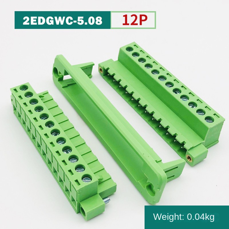 2EDGWC-5.08 - Bộ Lắp Ghép 12P Đầu Nối Xuyên Tường | Cắm Rút | 2P-24P | Khoảng Cách 5.08mm | 300V ...