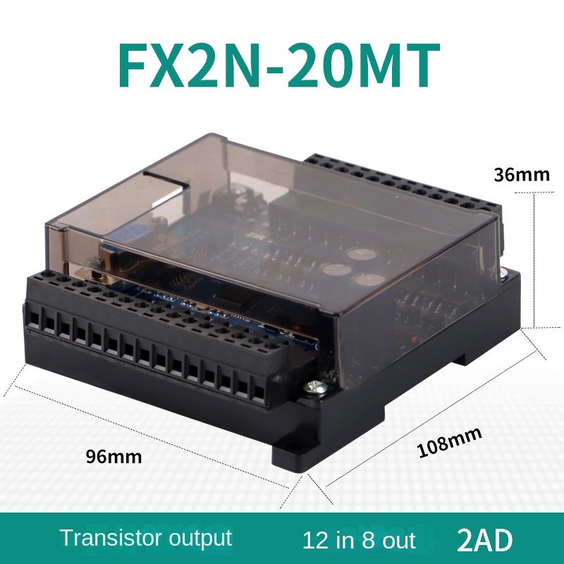 [FX2N] PLC5 FX2N-20MT 12 input 8 output transistor 2ad | Tùy chọn FX2N-10/16/20/24/32MR/MT | 2AD ...