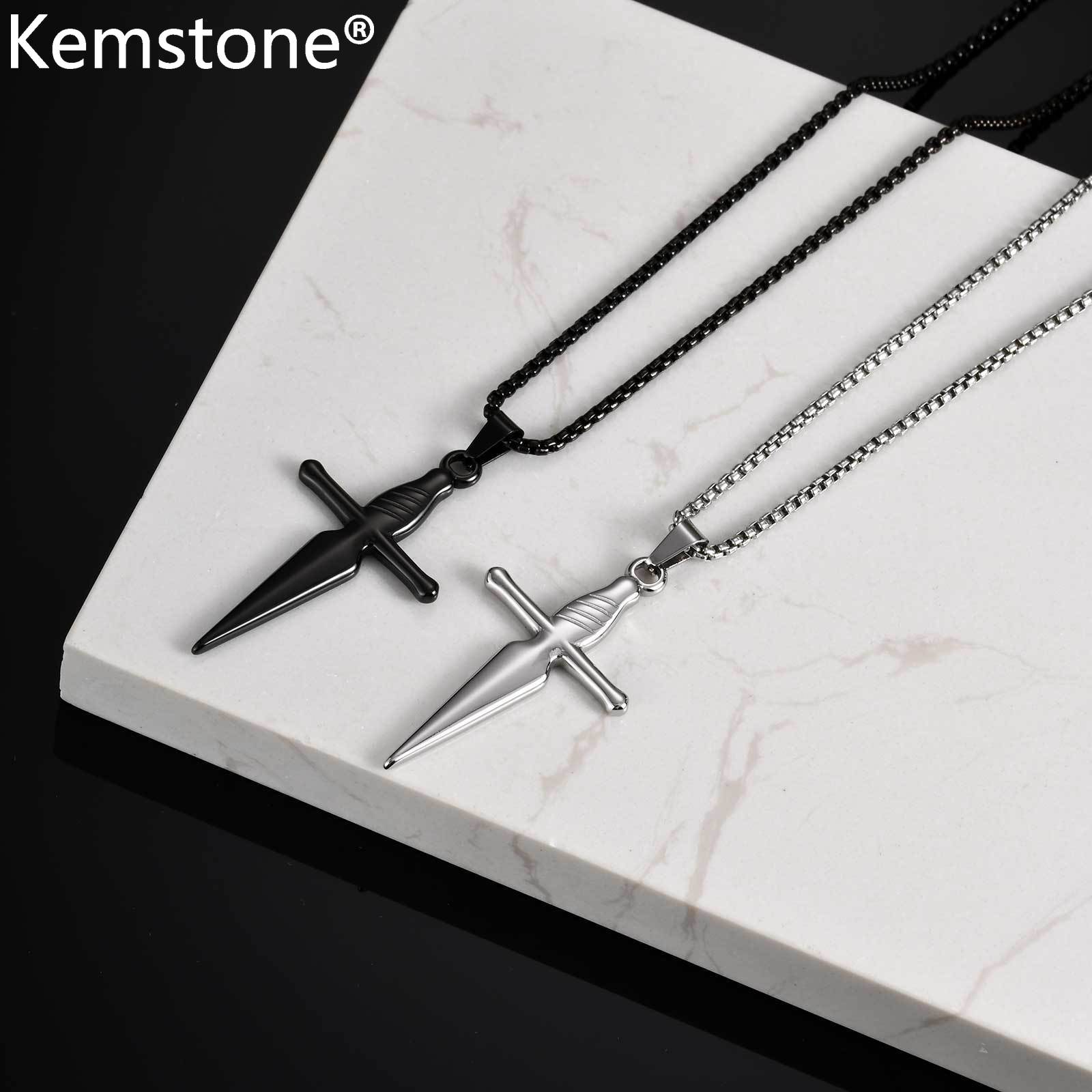 Hidden Knife Cross Pendant