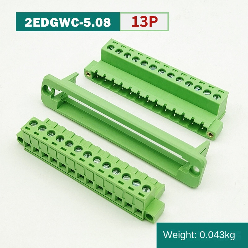 2EDGWC-5.08 - Bộ Lắp Ghép 13P Đầu Nối Xuyên Tường | Cắm Rút | 2P-24P | Khoảng Cách 5.08mm | 300V ...