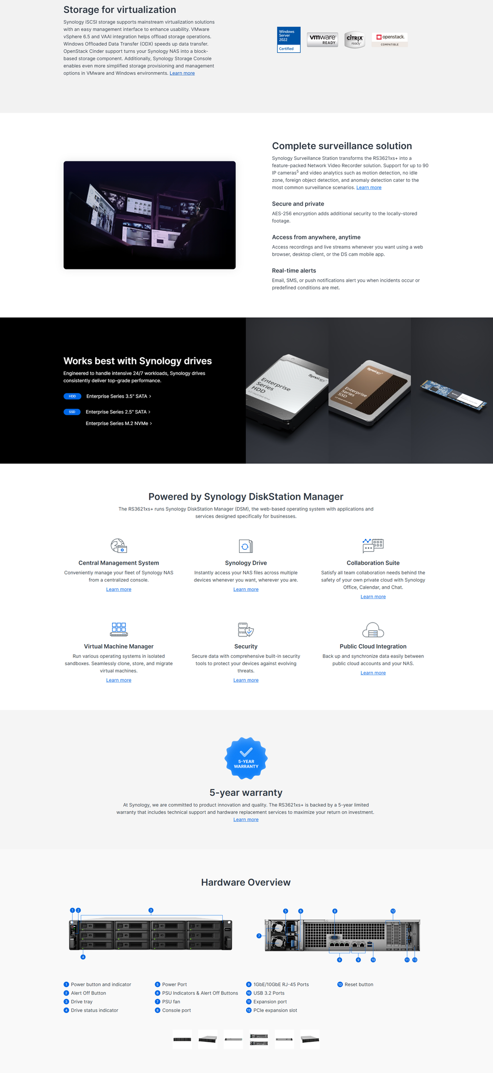 Synology RS3621xs+ 12-Bay RackStation : NB Plaza