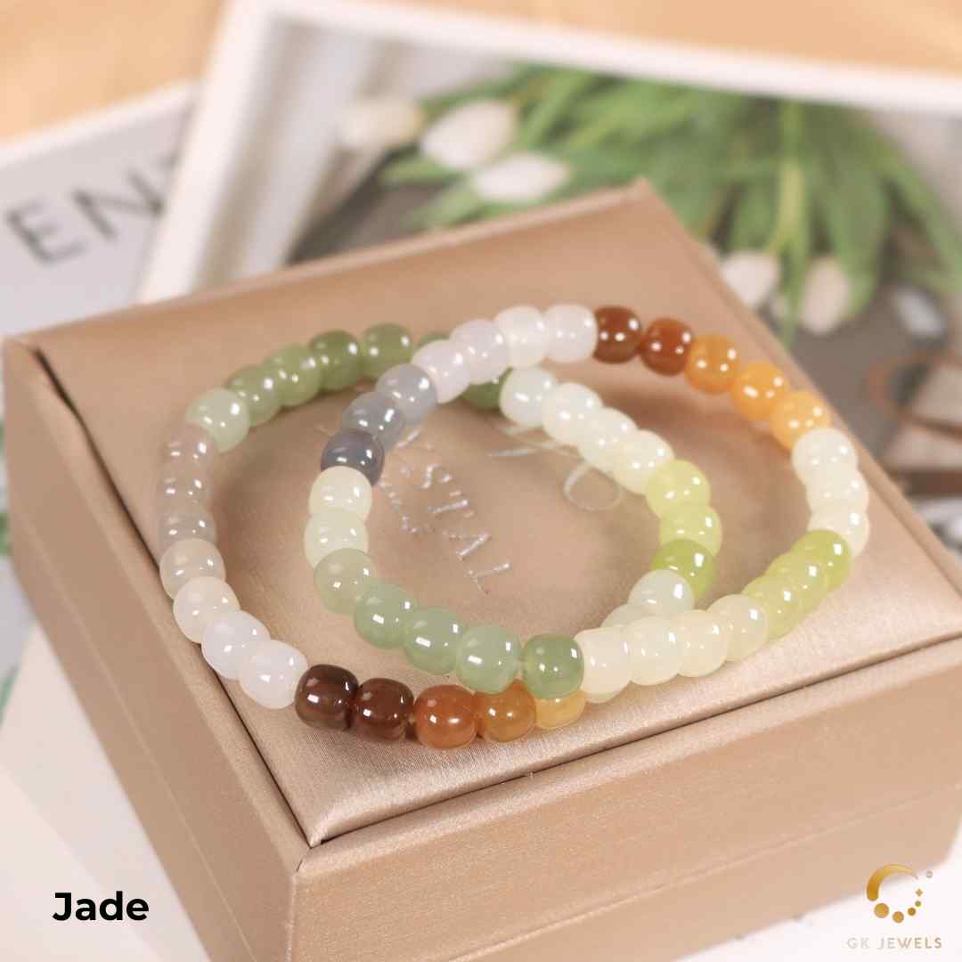 Natural Crystal Duobao Jade Bracelet - DuoBao Jade Gemstones - GK ...