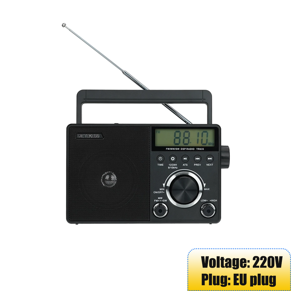 Radio Portable AM FM SW Shortwave Radios Multiband Radio Battery ...