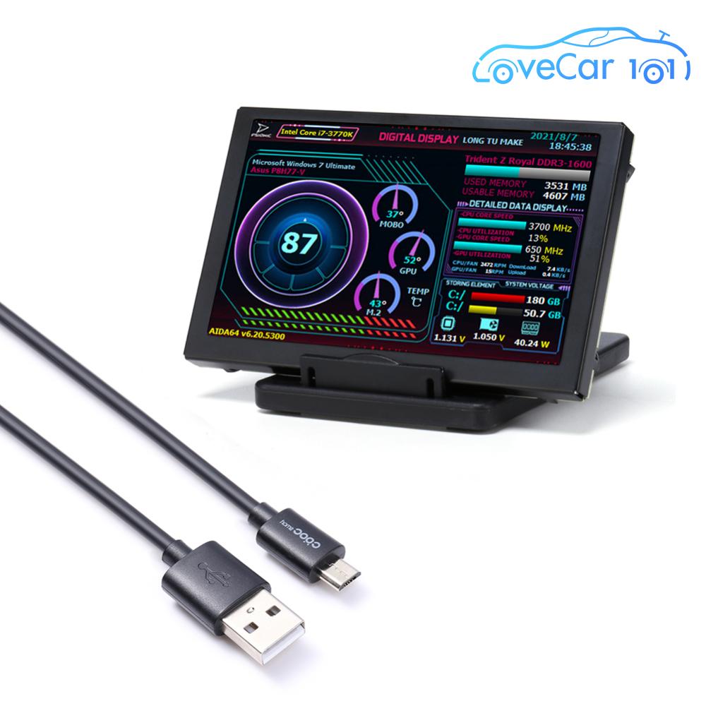 5 Inch IPS Computer Monitor Aluminum Alloy USB Computer Secondary ...
