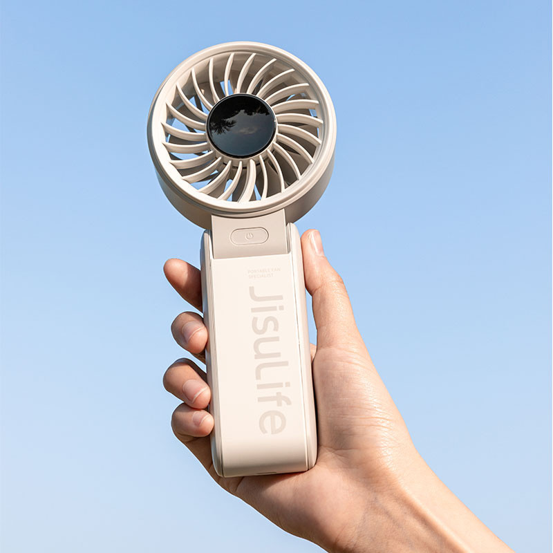 JISULIFE Life 7 Portable Mini Fan 5000mAh Foldable USB Fans With 5 ...