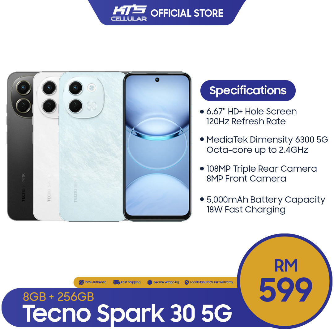 Spesifikasi dan harga Tecno Spark 30 5g di Malaysia - TechNave BM