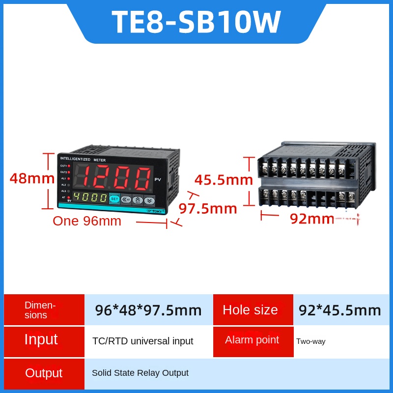 Bộ Điều Khiển Nhiệt Độ TE8-SB10W | Tùy Chọn Khác TE4/6/7/8/9-RB10W ...