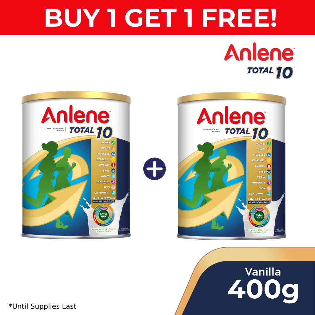 [B1T1] Anlene Total 10 Adult Milk Powder Plain 400g