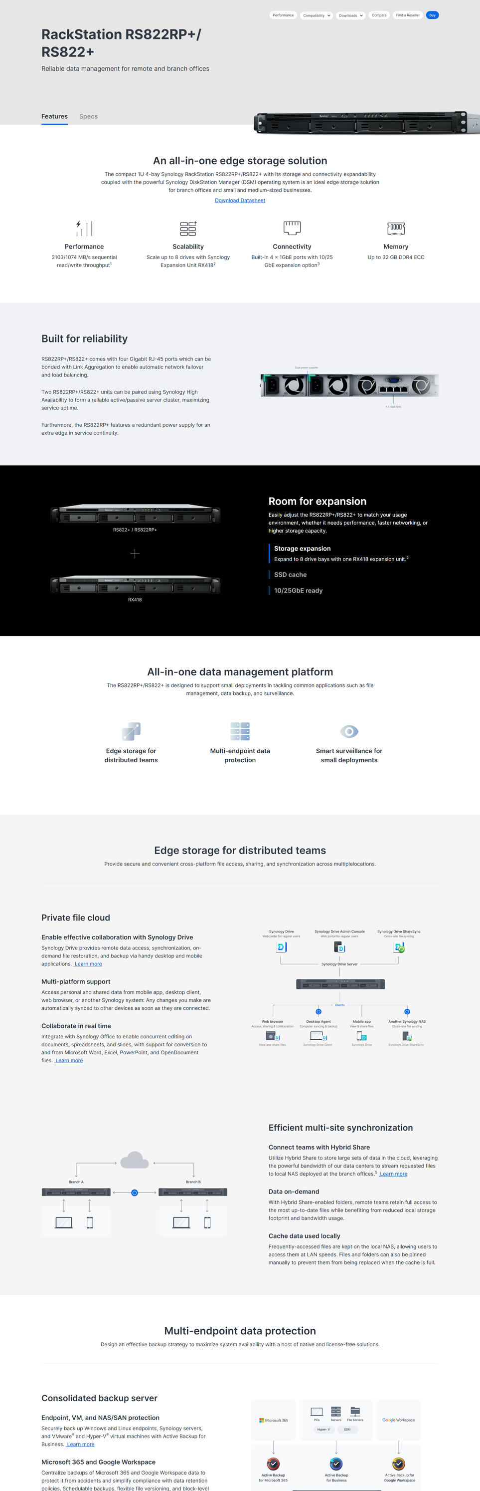 Synology RS822+ 4-Bay RackStation : NB Plaza