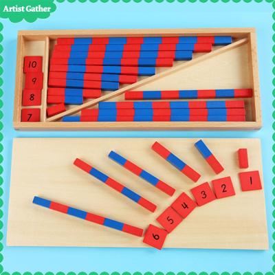 Artist Gather Montessori Red Blue Number Rods Math Games Count from 1 ...