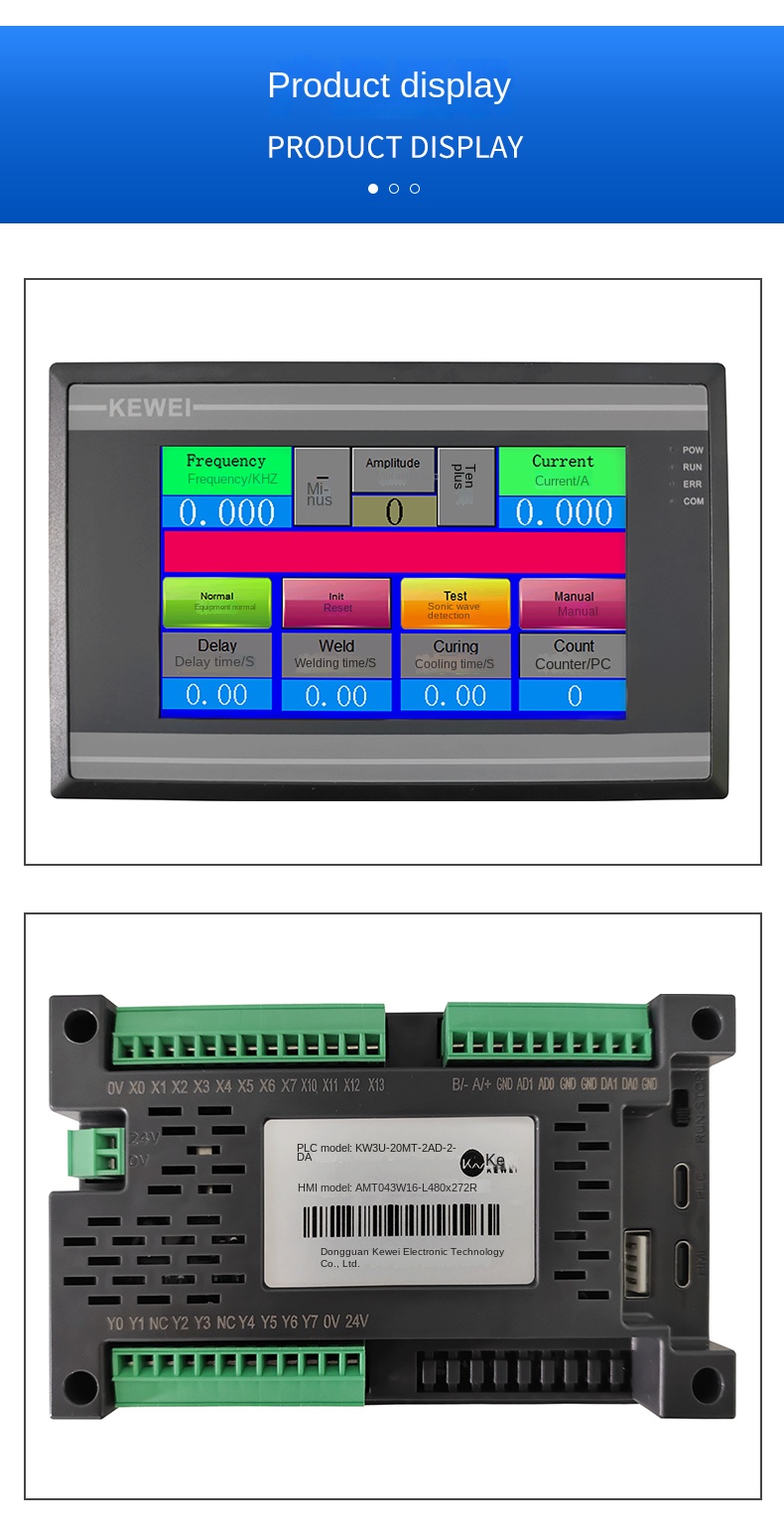 Màn Hình HMI 4inch Tích Hợp PLC FX3U 20MR/4MT 12 INPUT 8 OUTPUT RELAY 4 OUTPUT TRANSISTOR RS232 ...