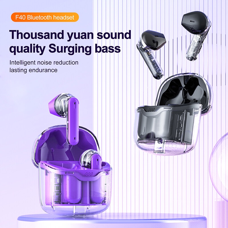 🎁FREE GIFT🎁 Transparent TWS Bluetooth Headsets Fashion Mini HiFi ...