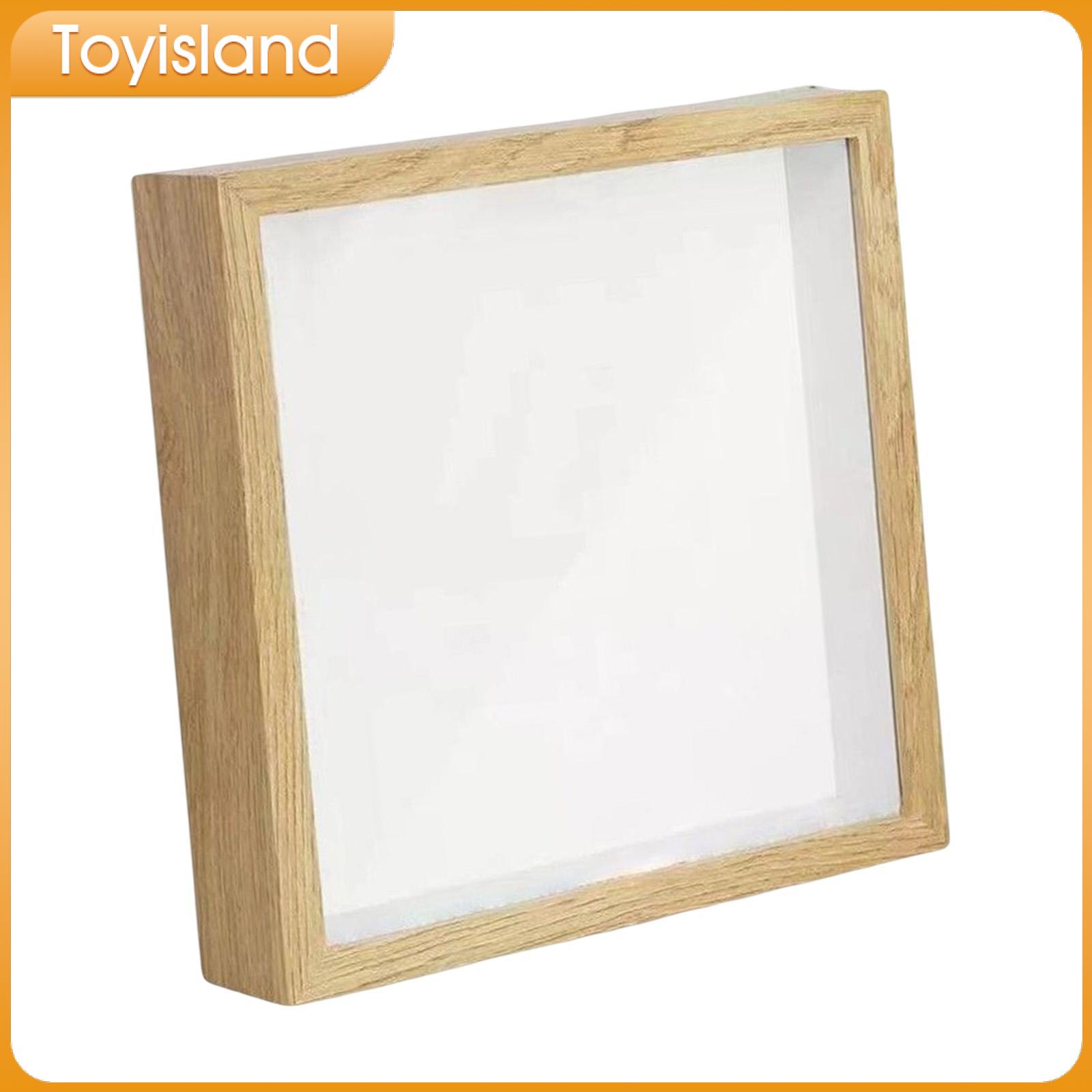 Wooden Box YZDZSW 3D Shadow Box, 25x25cm Wooden Deep Box Square Photo ...