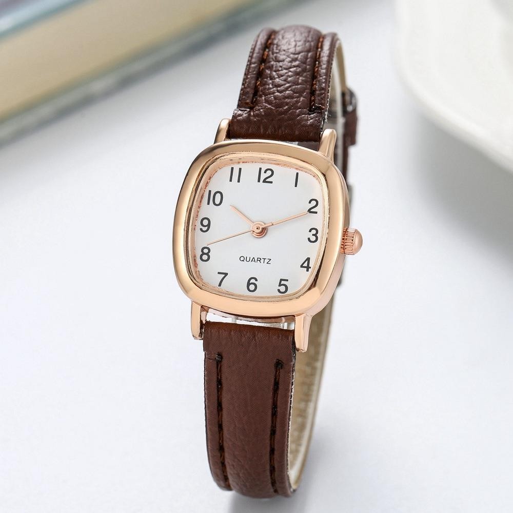 Square Women Watch Simple Small Dial Student Watches Vintage Belt Quartz Wrist Watch