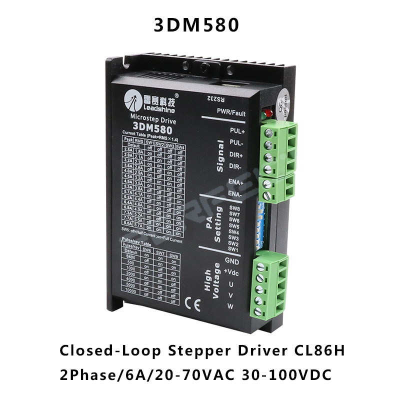 Động cơ bước 3 pha 3DM580 Leadshine 18-50VDC 1.0-8.0A - 3DM580