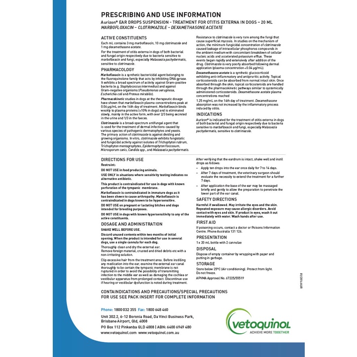 Aurizon Ear Drops 10ml