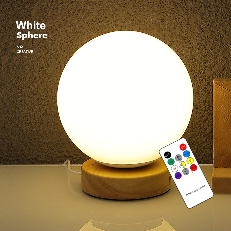 B&B Nordic style LED lamp solid wood decorative table lamp usb lamp ...