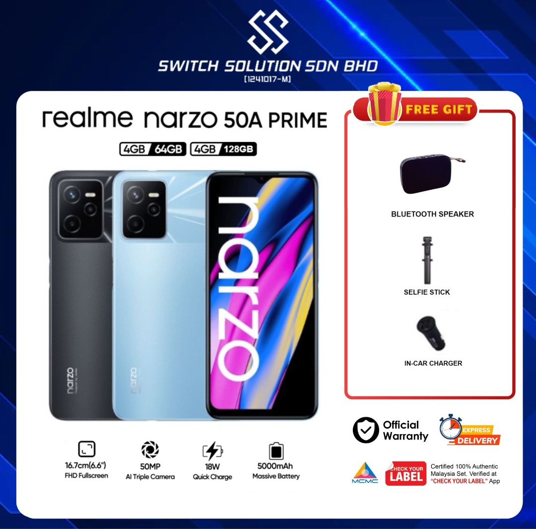 realme Narzo 50A Prime Price in Malaysia & Specs - RM499 | TechNave