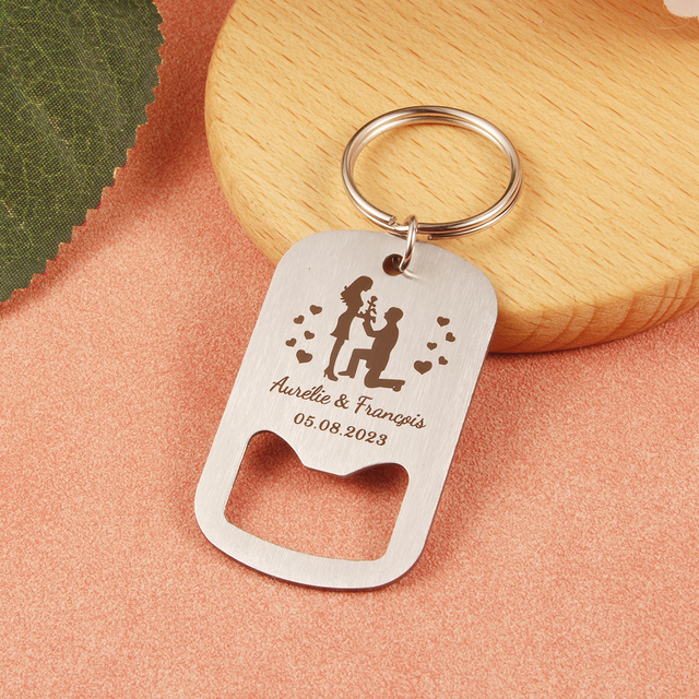 【Hot Sale】 ₁ ┟ K82 10pcs custom laser engraved stainless bottle opener ...