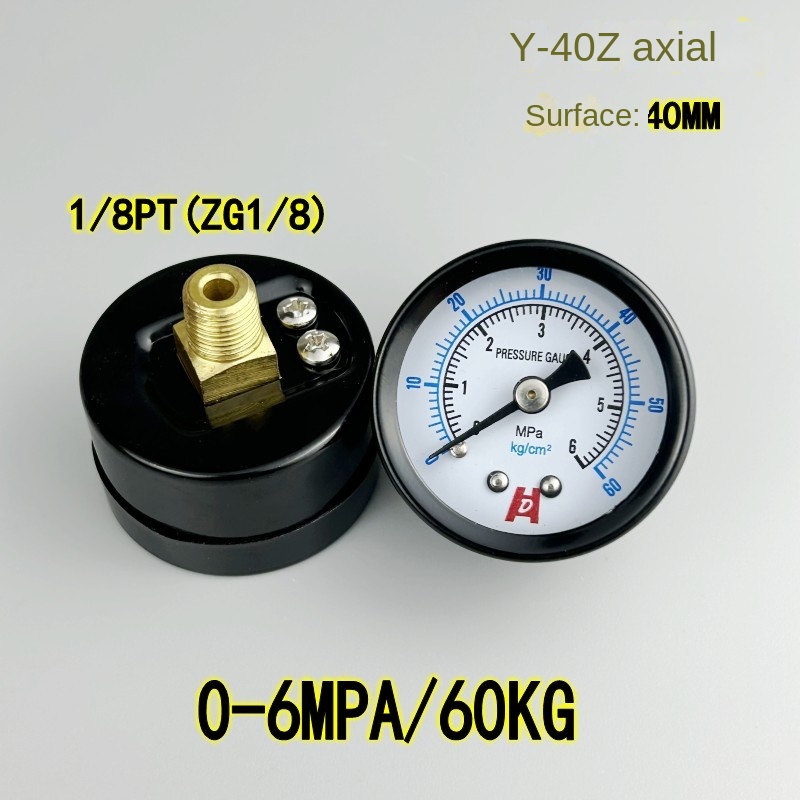 Đồng hồ áp suất Y-40Z 0-6MPa/60Kg Ren - Đo áp suất chân không, khí nén, nước