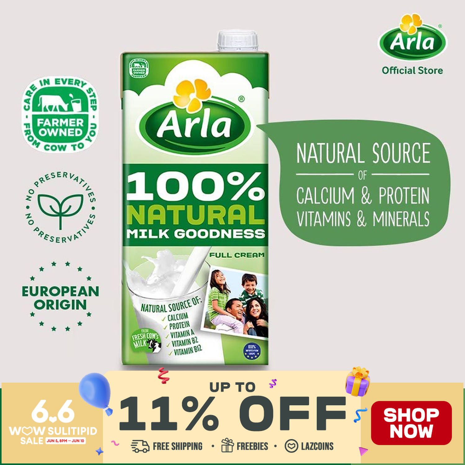 Shop Full Cream Milk Tetra Pack Arla with great discounts and prices ...