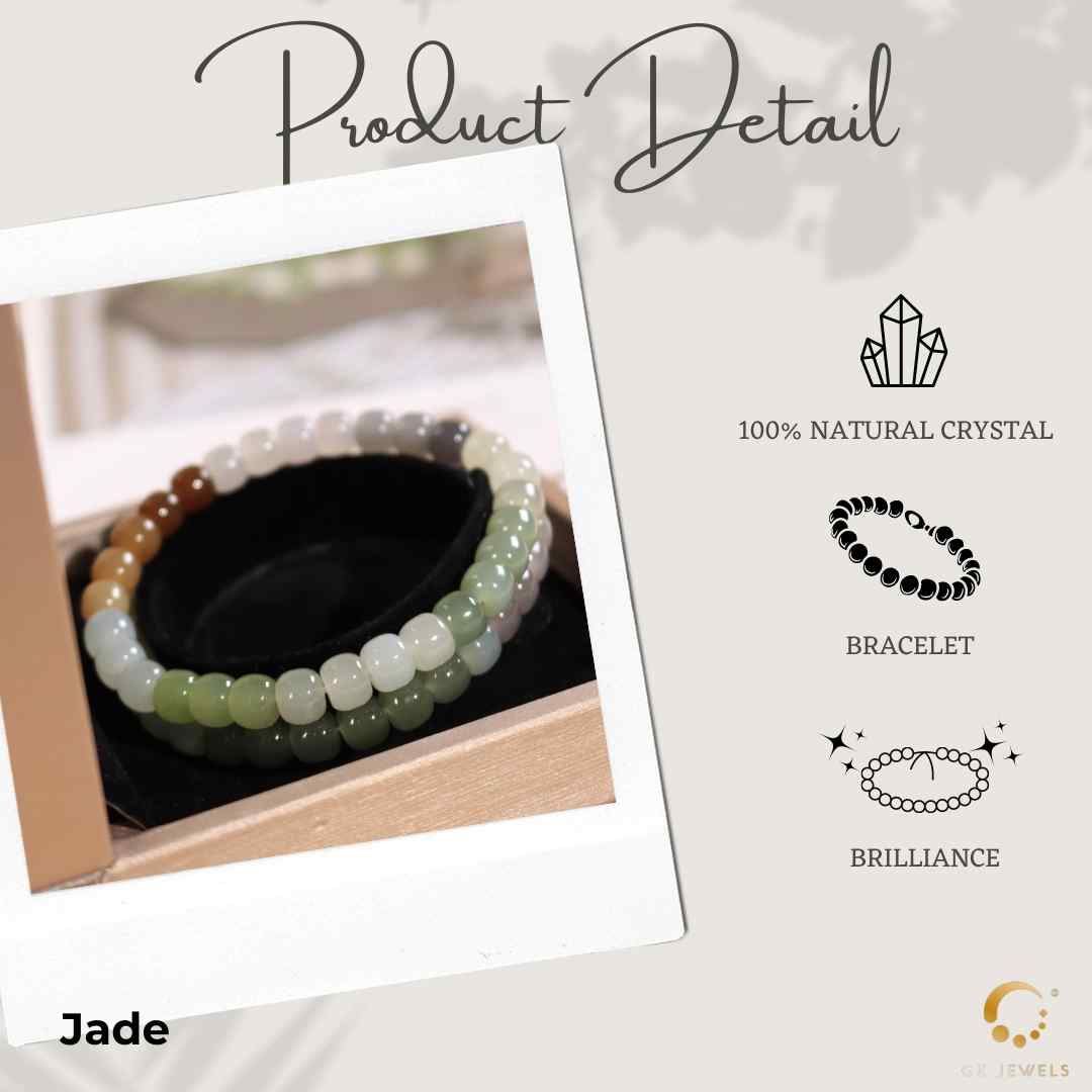 Natural Crystal Duobao Jade Bracelet - DuoBao Jade Gemstones - GK ...