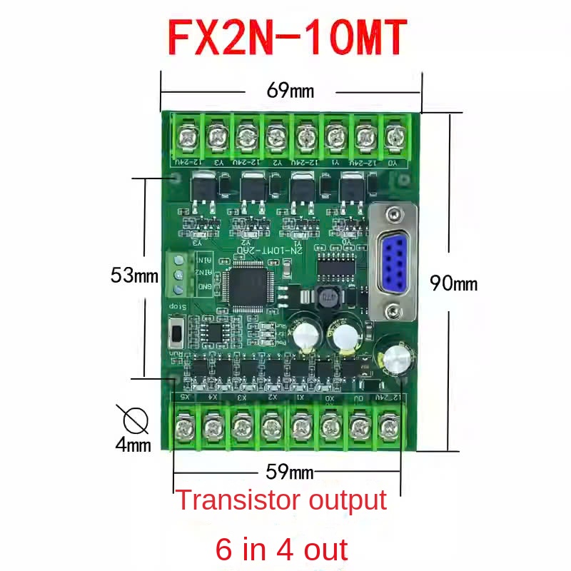 Board mạch lập trình PLC JX FX2N-10MT 6 input 4 output transistor Với ...