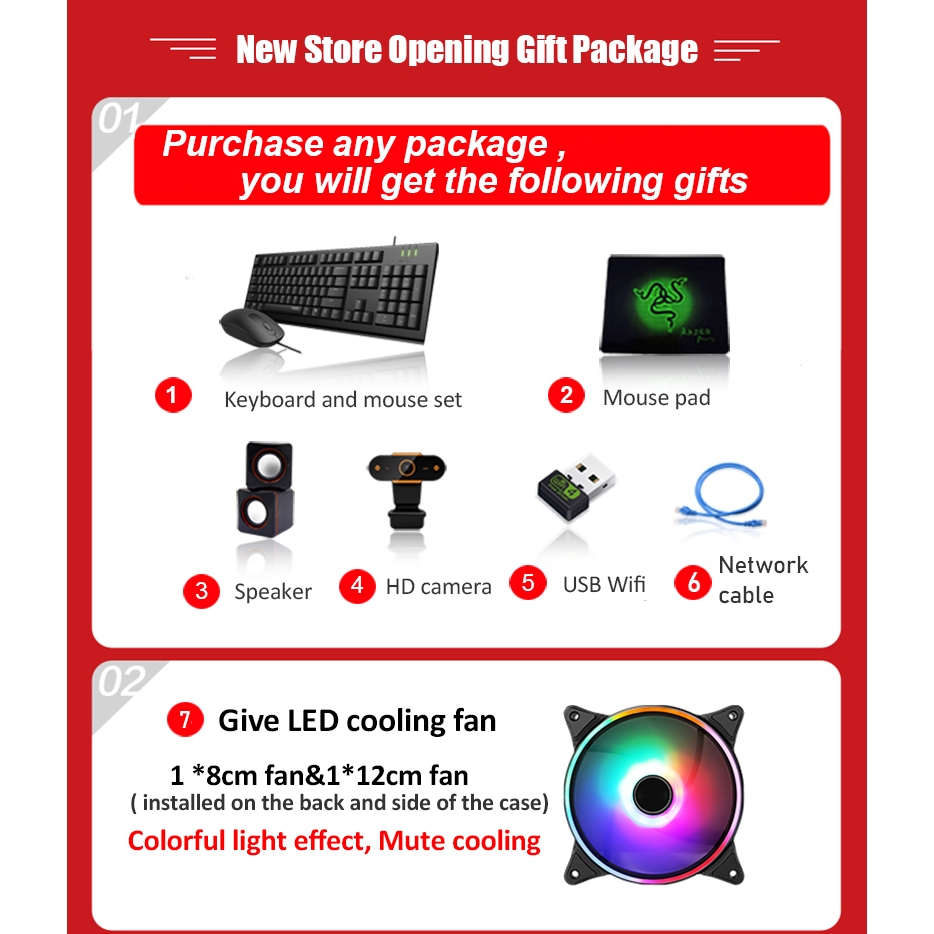 Desktop PC Set AMD A8 7680 Quad-core A6 7480 A4 6300 DDR4 16GB RAM ...