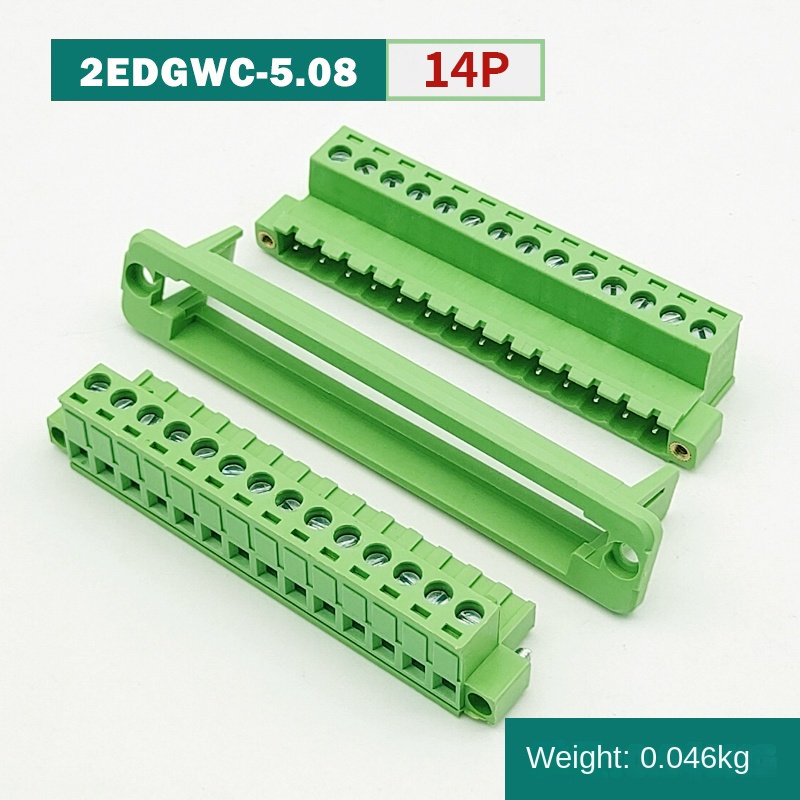 2EDGWC-5.08 - Bộ Lắp Ghép 14P Đầu Nối Xuyên Tường | Cắm Rút | 2P-24P | Khoảng Cách 5.08mm | 300V ...