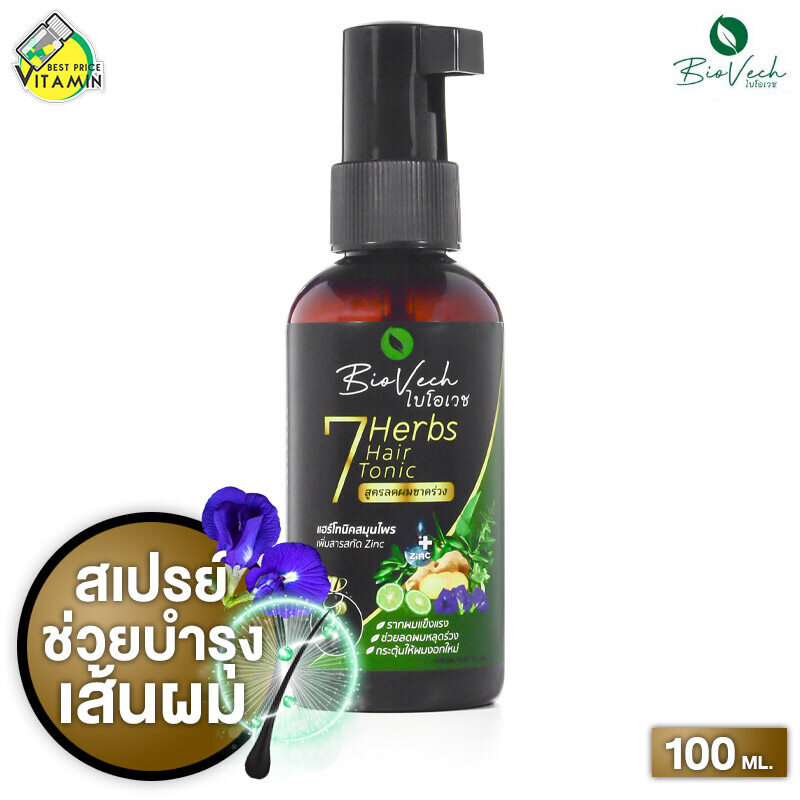 BioVech 7 Herbs Hair Tonic Shampoo/Conditioner/Hair Tonic ไบโอเวช ...
