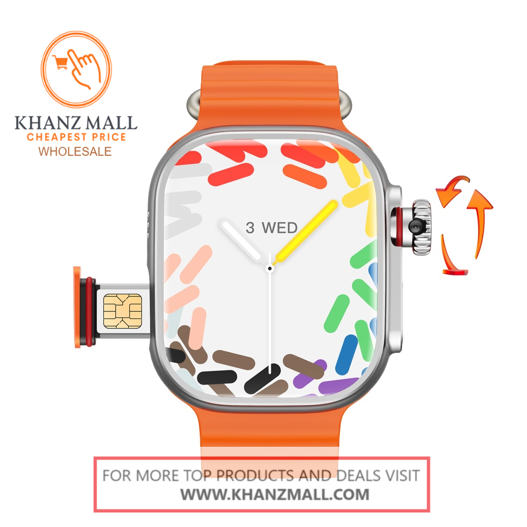 TOP 4G Android S9 Ultra Smart Watch 1:1 49mm AMOLED Screen 4 Core CPU ...