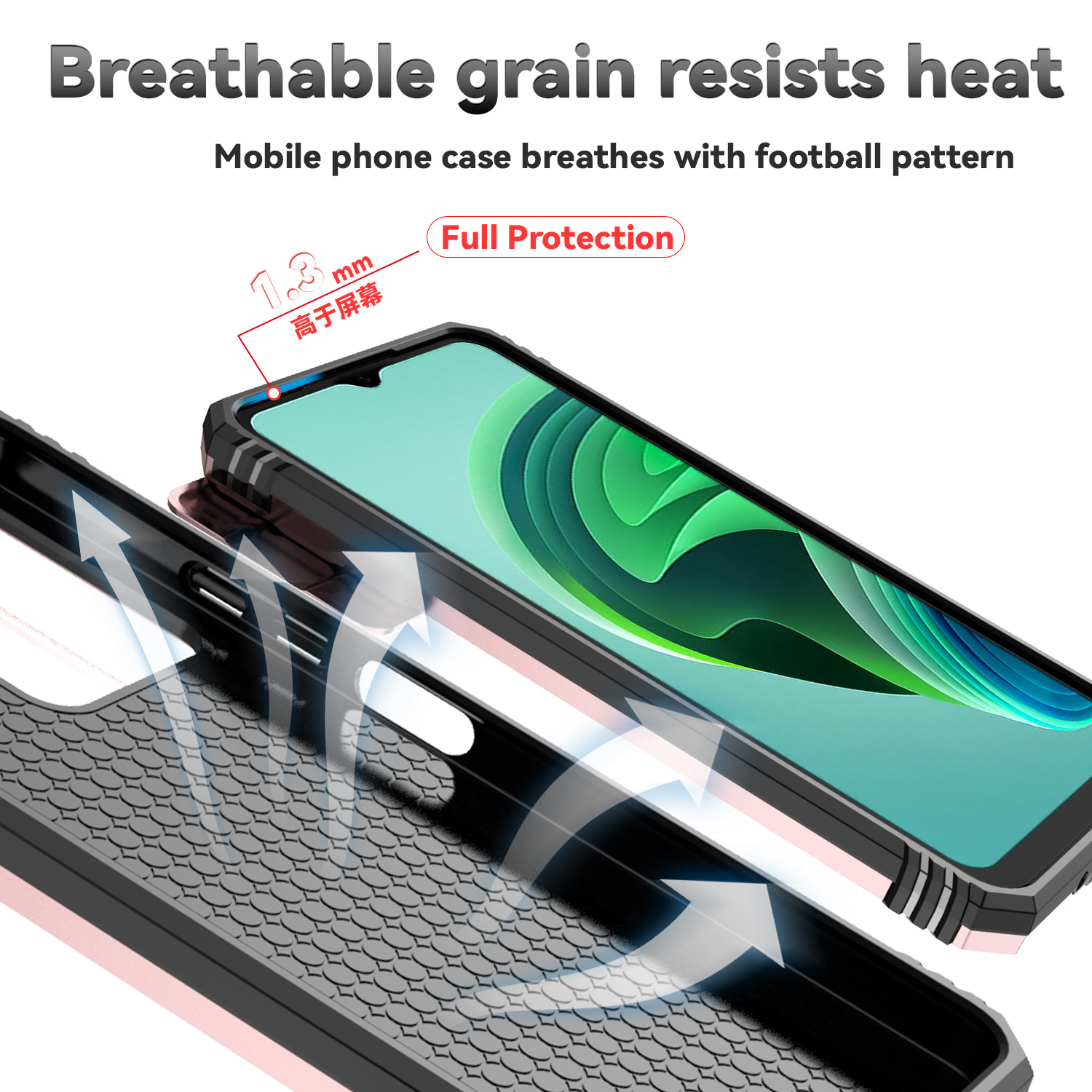 Generic Redmi 13C Case, Heavy Duty Case With Ring Kickstand And Sliding ...