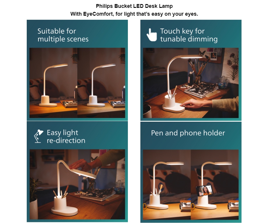 Philips Bucket LED Desk Lamp