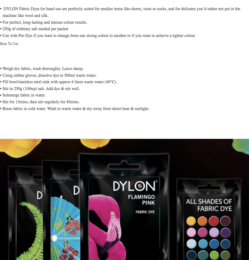 Dylon Fabric Hand-dye Lye Nai Shiong, 45% OFF