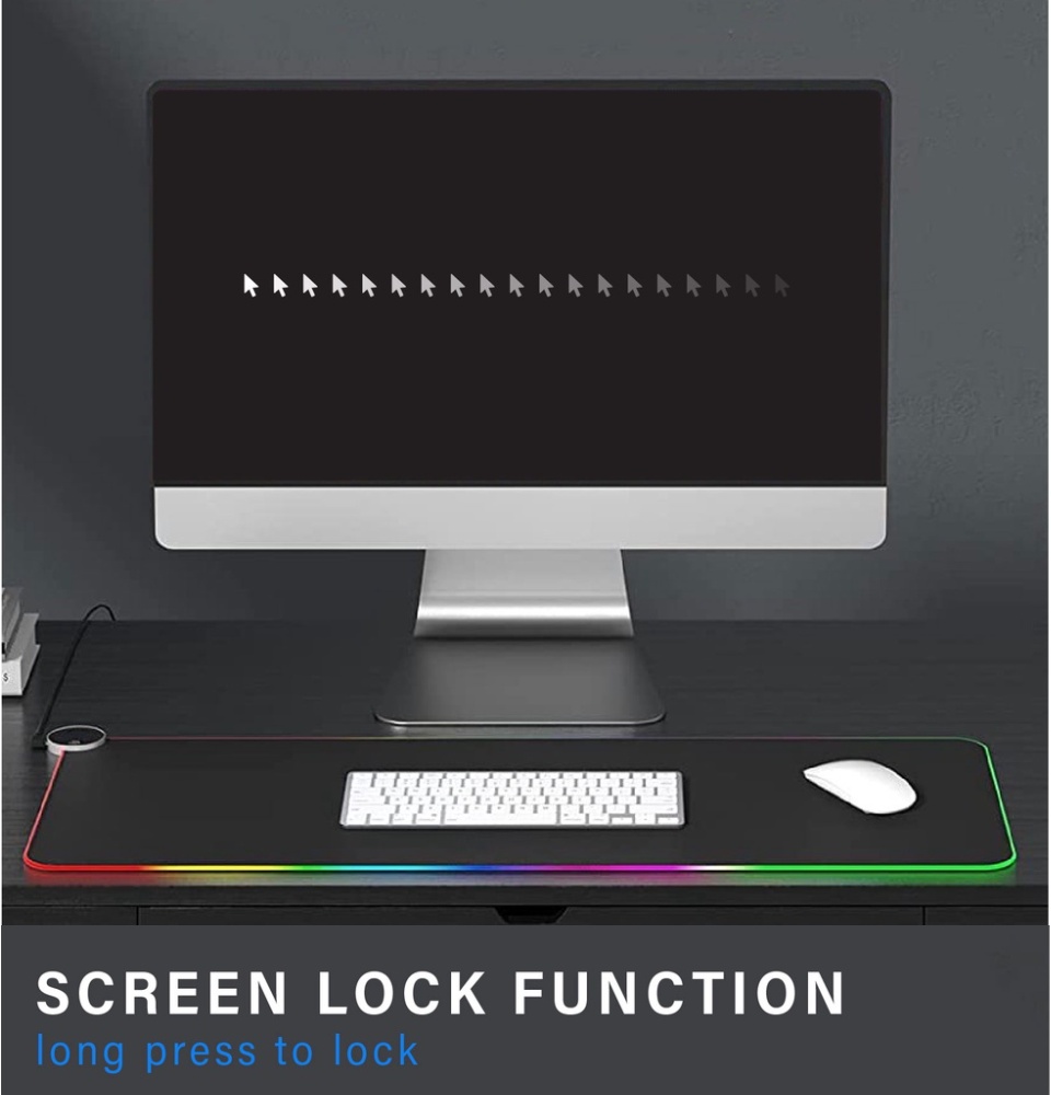 ULTi RGB Mouse Pad with Mouse Mover, Mouse Jiggler Keeps PC Active, Un ...